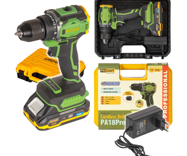 Procraft PA18Pro Akku Bohrschrauber | 20V Brushless Kraftpaket ...