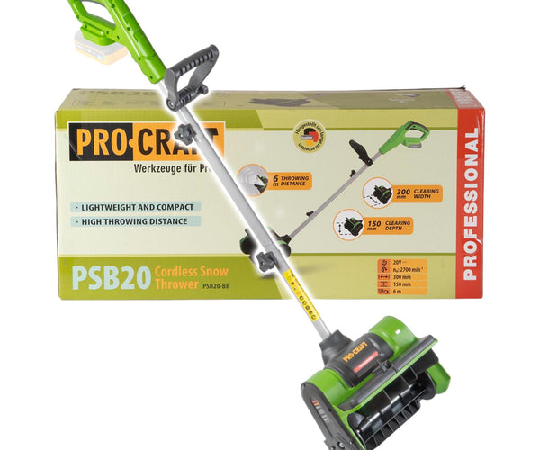 Procraft PSB20bb Akku Schneefräse – Leichter Helfer für den Winter ...
